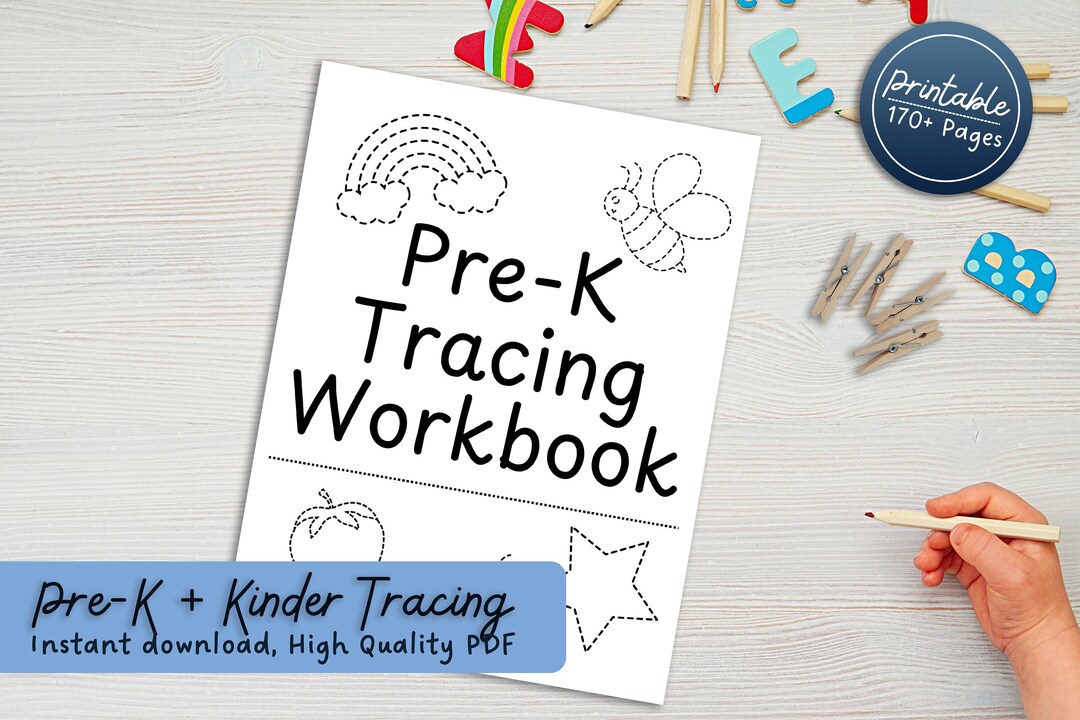 Tracing Workbook | Preschool Activity, Coloring, Fine Motor, Prewriting ...