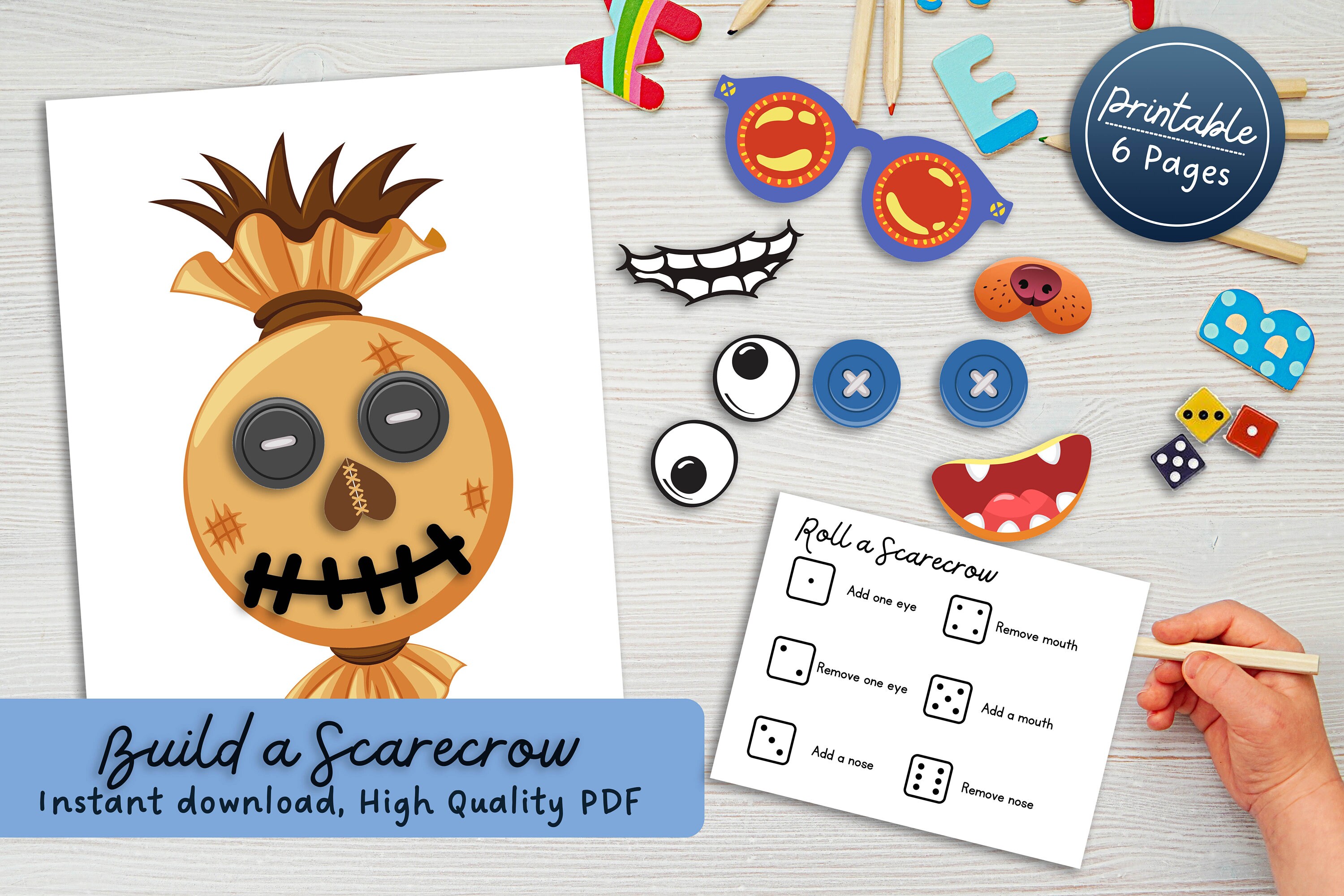 Build a Scarecrow | Cut and Paste Fall Activity Cutting Practice ...