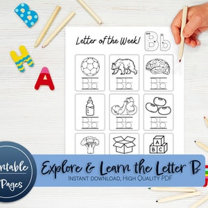 Letter of the Week B Alphabet Learning Preschool - Etsy