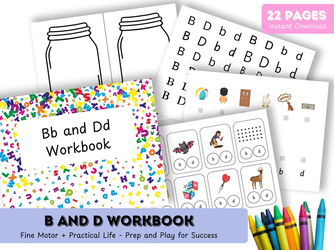 B and D Workbook | Activity for Preschool, Kindergarten, and Dyslexic ...