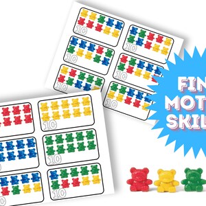 Count and Color Activity With Bear Counters Numbers 1-10, Matching ...