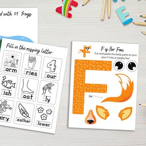 Letter of the Week F - Alphabet Learning, Preschool Worksheets ...