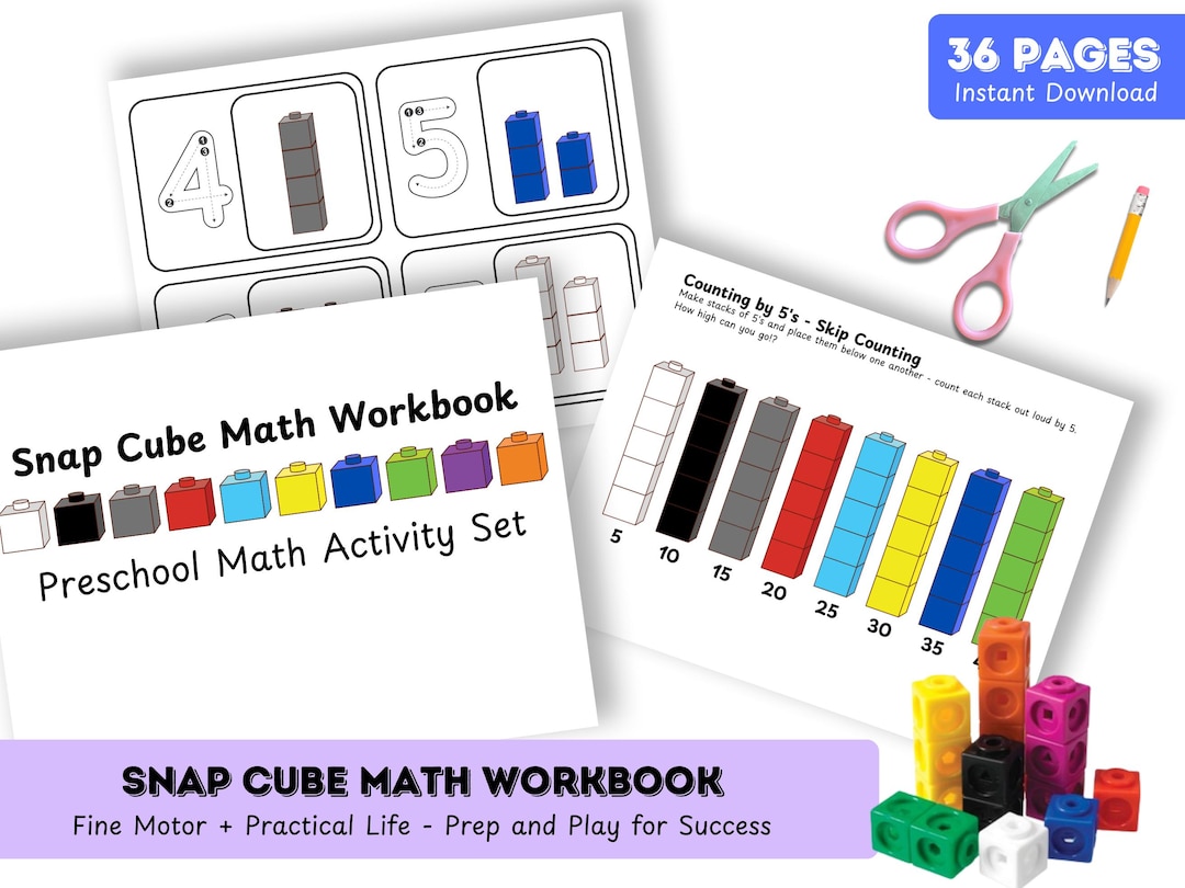 Snap Cube Learning Mats, Counting 1-20 Math Center Activity ...