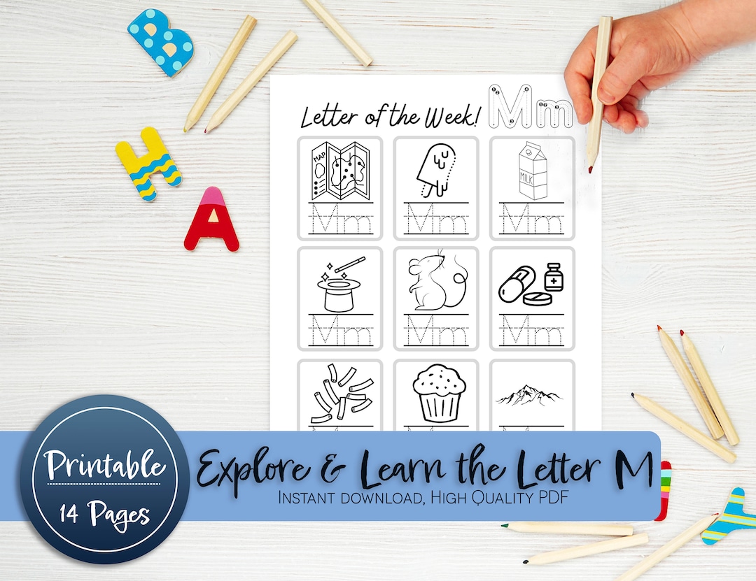Letter of the Week M - Alphabet Learning, Preschool Worksheets ...