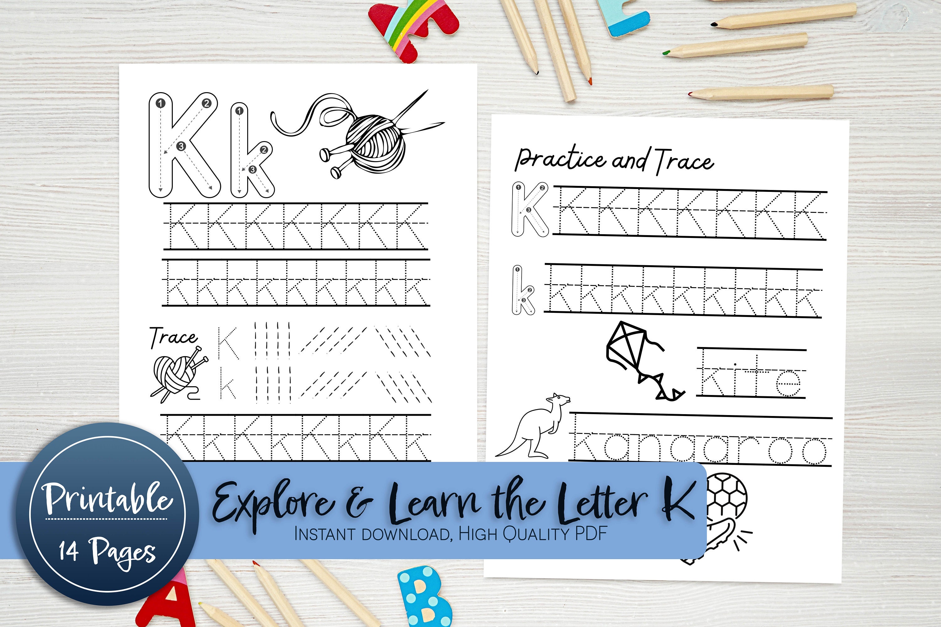 Letter of the Week K Alphabet Learning Preschool - Etsy