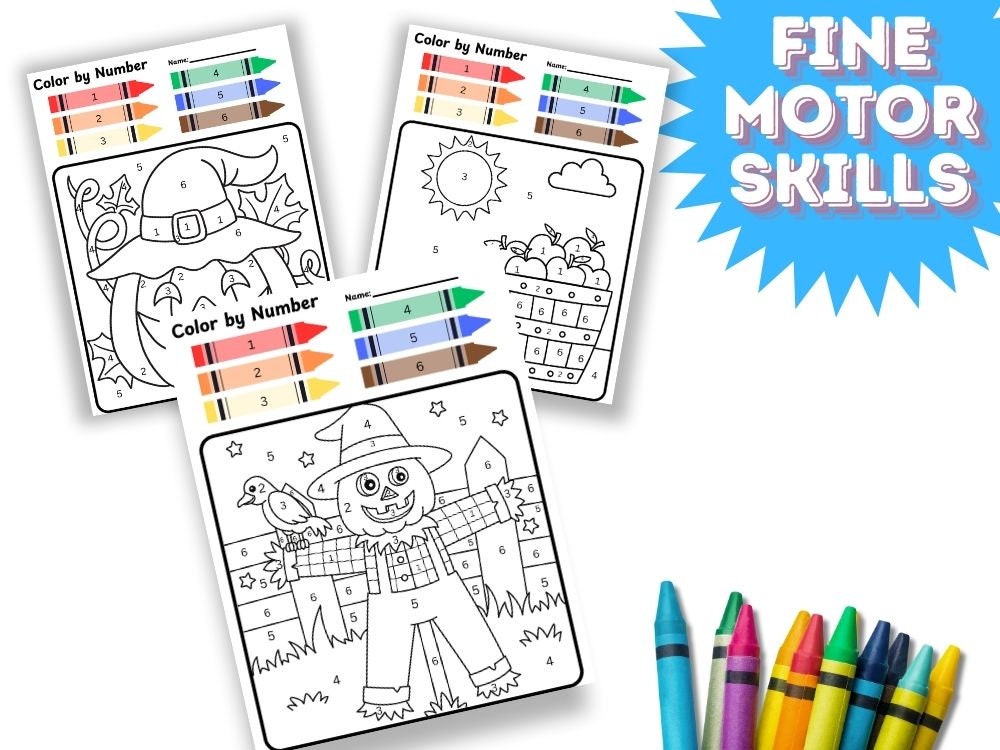 Pre-k Color by Number Printable Worksheet, Educational Activity ...