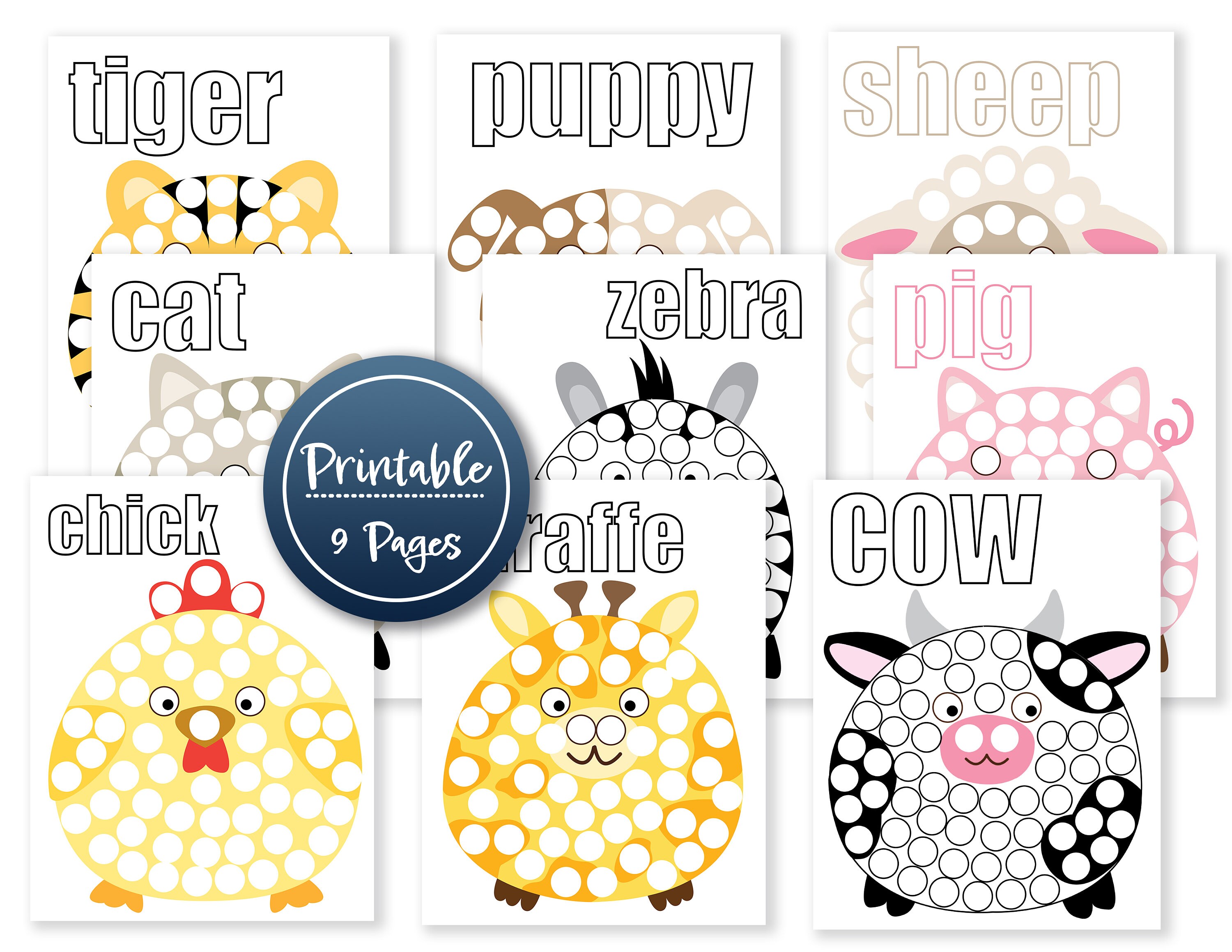 Do A Dot Printable Preschool Printable Activity, Coloring, Fine Motor ...