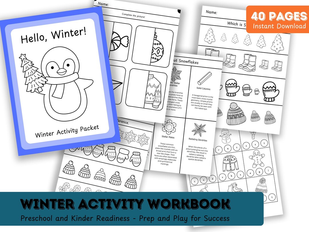 Winter Preschool Worksheets Occupational Therapy Holiday Kids ...