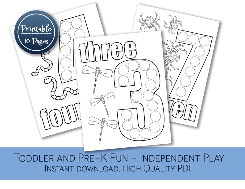 Do A Dot Printable Preschool Printable Activity Coloring - Etsy