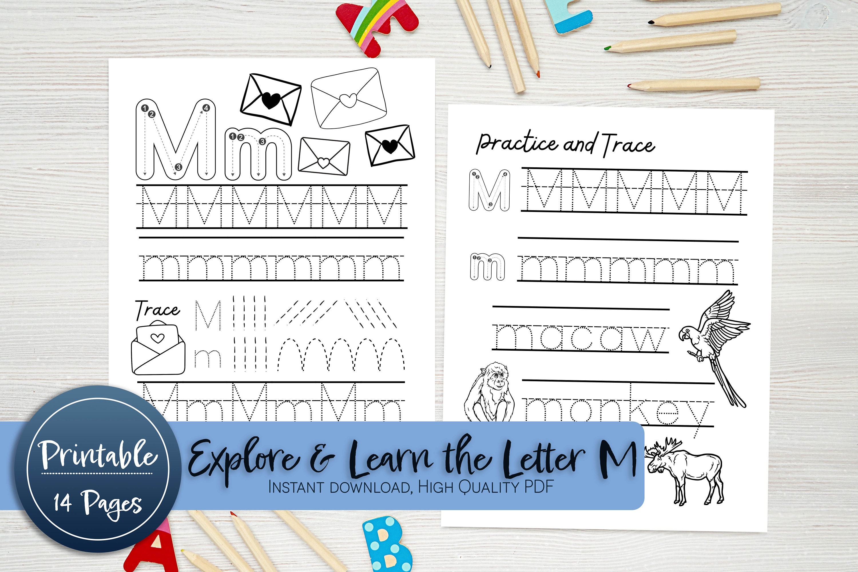 Letter of the Week M Alphabet Learning, Preschool Worksheets, Printable ...