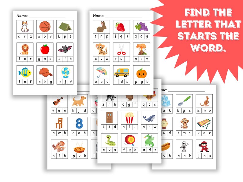 Beginning Sound Worksheets | Phonics CVC Amplify Phonemic Awareness ...