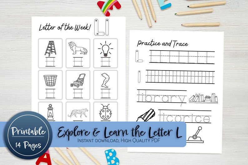 Letter of the Week L - Alphabet Learning, Preschool Worksheets ...