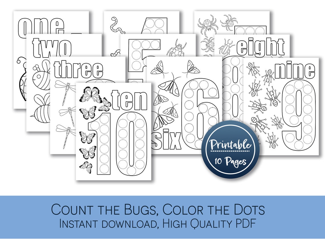 Do A Dot Printable Preschool Printable Activity Coloring | Etsy