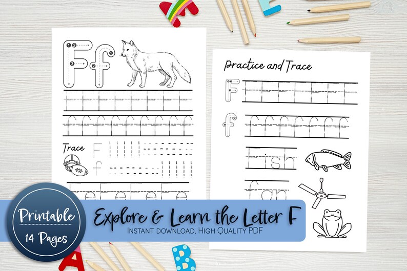Letter of the Week F - Alphabet Learning, Preschool Worksheets ...