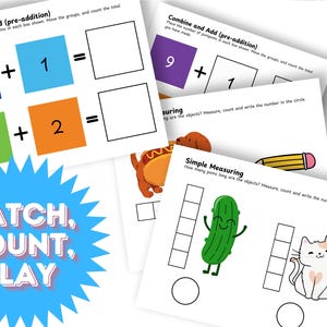 Pompom Learning Mats Counting 1-20 Math Center Activity - Kindergarten ...