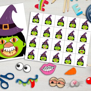 Build a Witch | Cut and Paste Fall Activity Cutting Practice Toddler ...