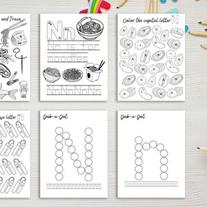 Letter of the Week N Alphabet Learning Preschool - Etsy