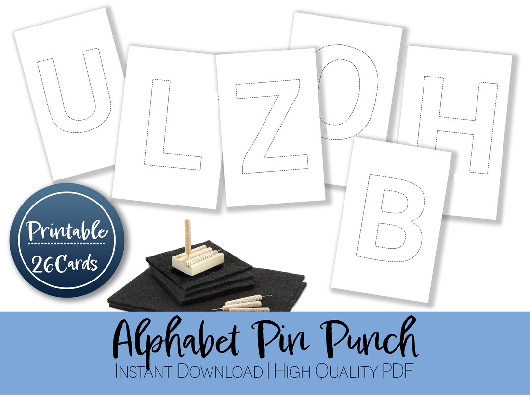 Montessori Alphabet Letter Pin Punch Activity | Fine Motor Preschool ...