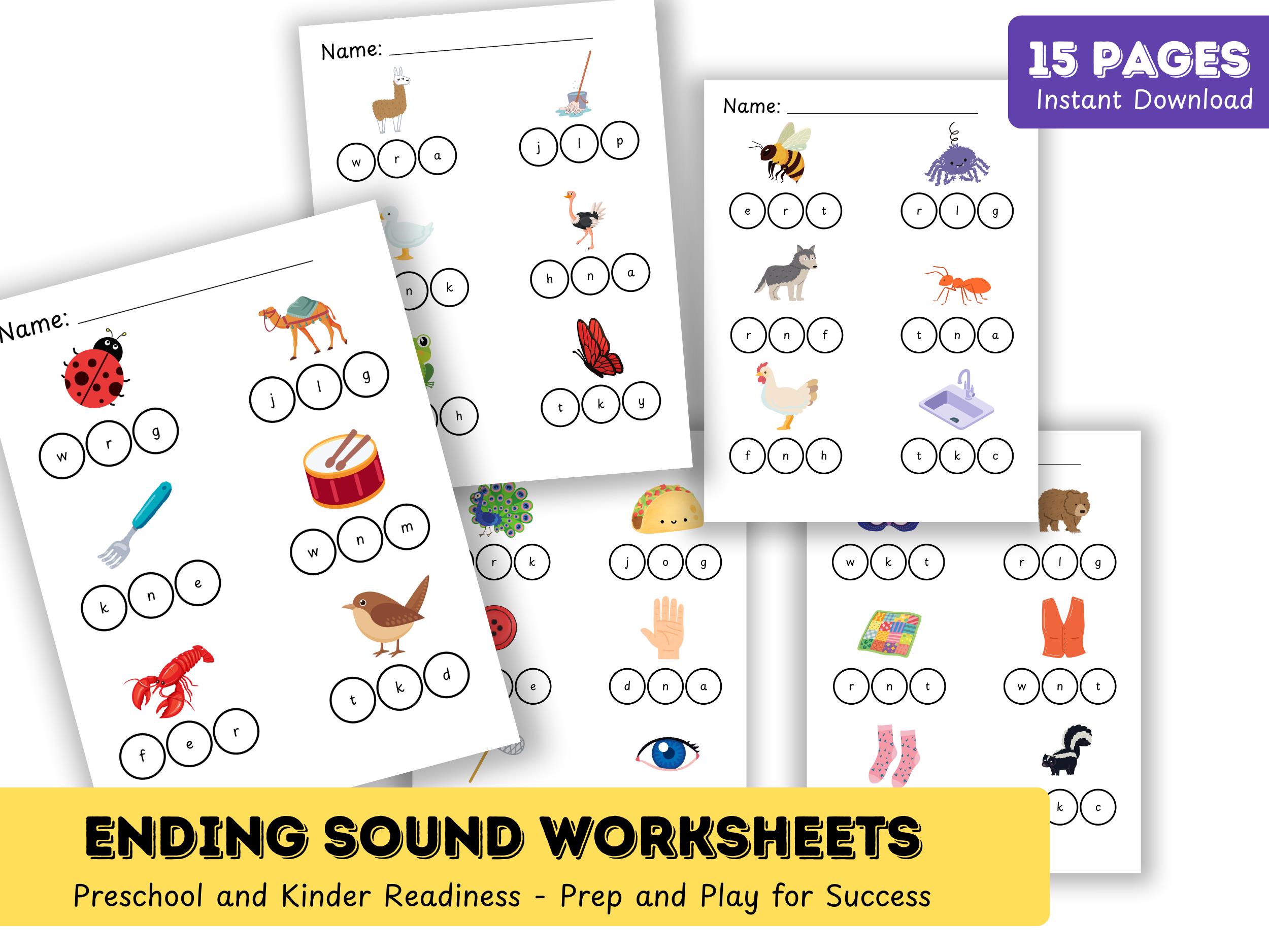 Ending Sound Worksheets | Phonics CVC Amplify Phonemic Awareness ...