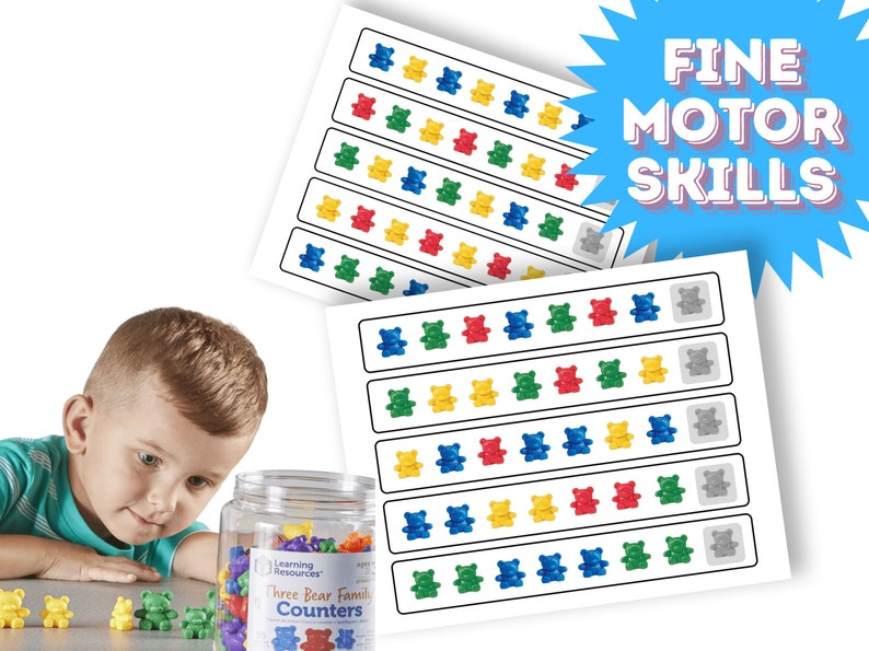 Sequence Match Activity With Bear Counters, Matching Colors, Toddler ...