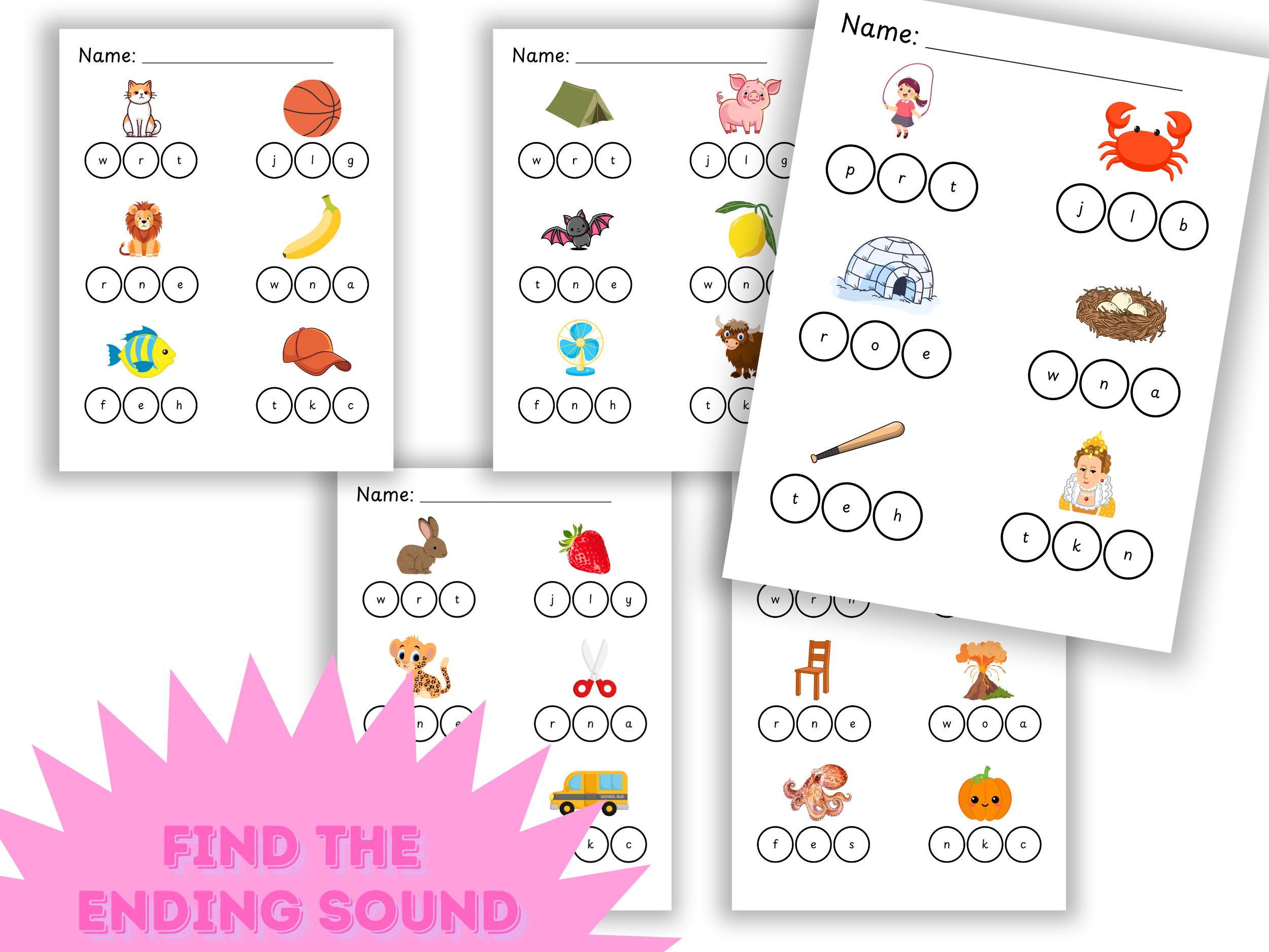 Ending Sound Worksheets | Phonics CVC Amplify Phonemic Awareness ...