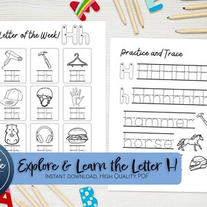 Letter of the Week H - Alphabet Learning, Preschool Worksheets ...