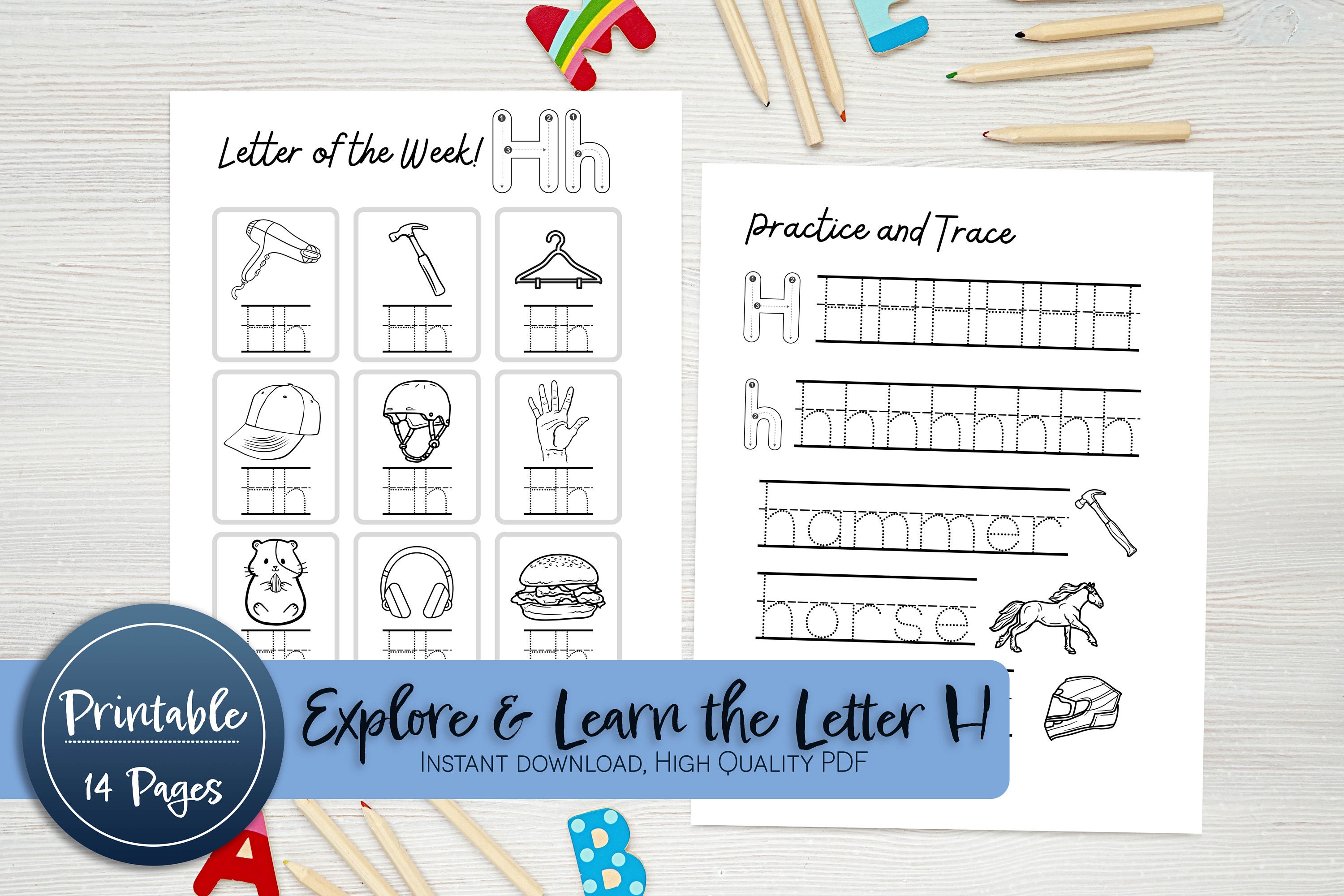 Letter of the Week H Alphabet Learning, Preschool Worksheets, Printable ...