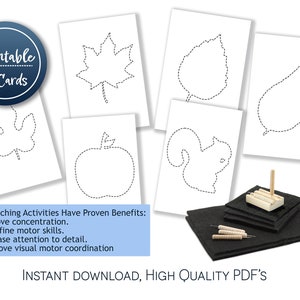 Montessori Fall Pin Punch Activity | Fine Motor Preschool Toddler ...