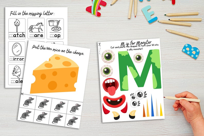 Letter of the Week M Alphabet Learning Preschool - Etsy