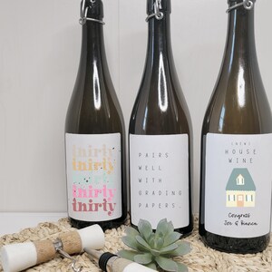 New House Wine Label, Personalized Housewarming Gift, Wine Labels, Gift ...
