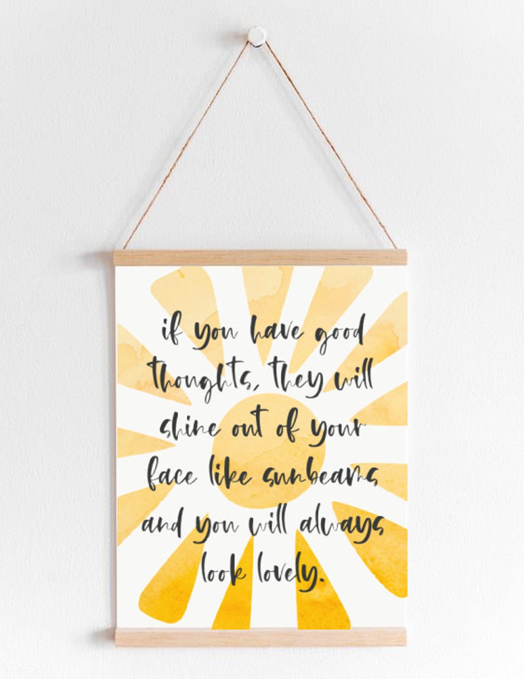 Sunbeams Shine Out of Your Face Poster, Roald Dahl Quote, Premium Matte ...