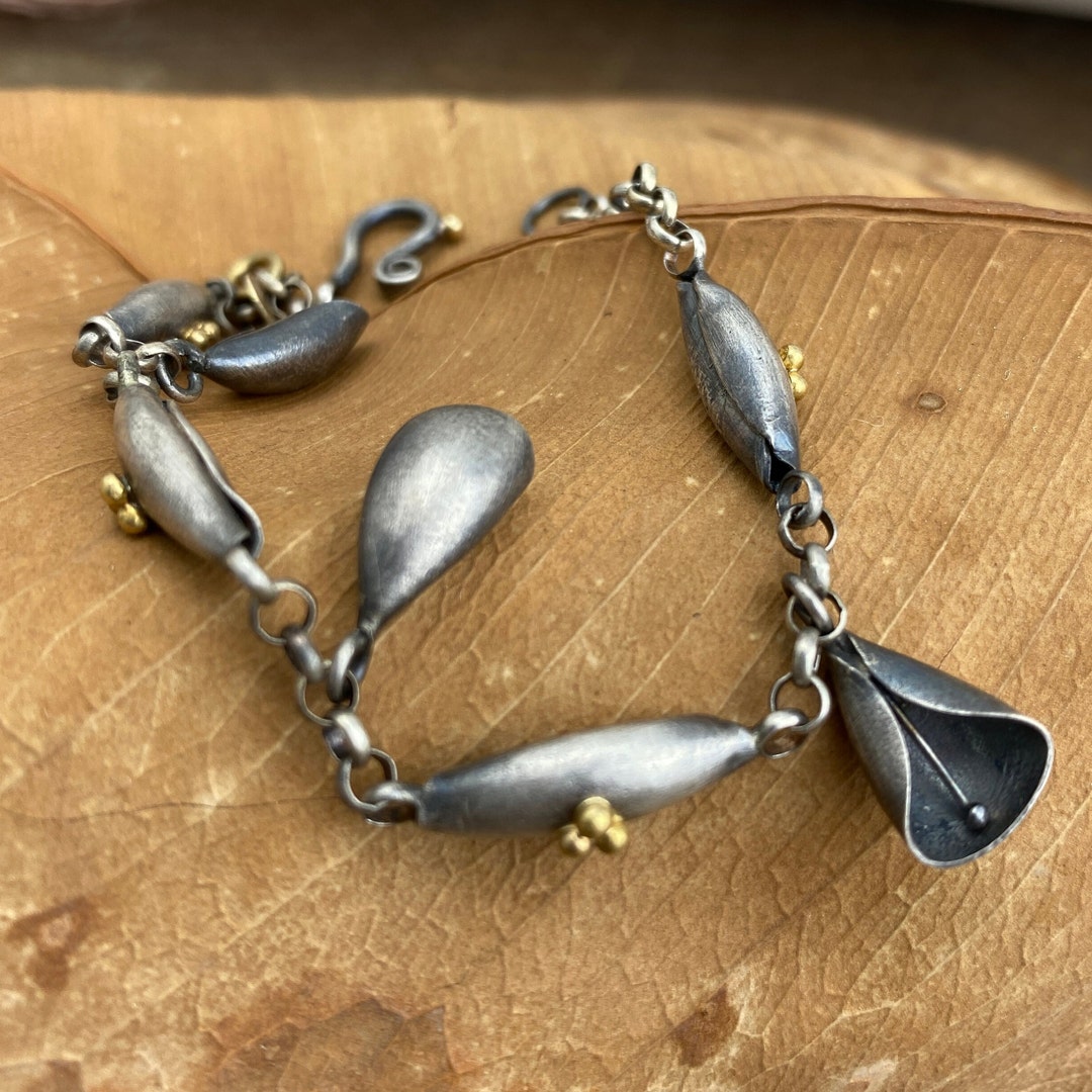 Sultan 24k Solid Gold & Blacked Sterling Silver, Granulated Art ...
