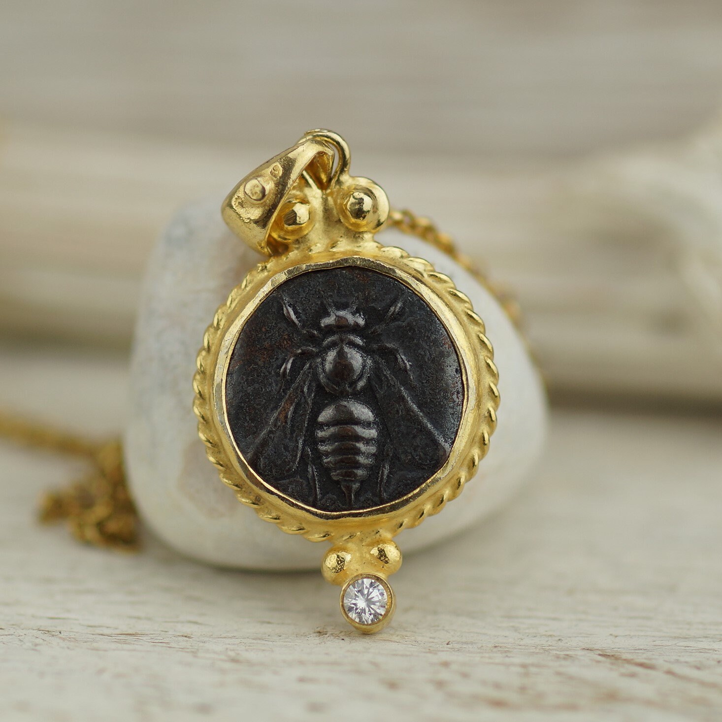 Sultan Silver Bee Necklace, Animal Pendant, Men's Necklace, Women Gift ...