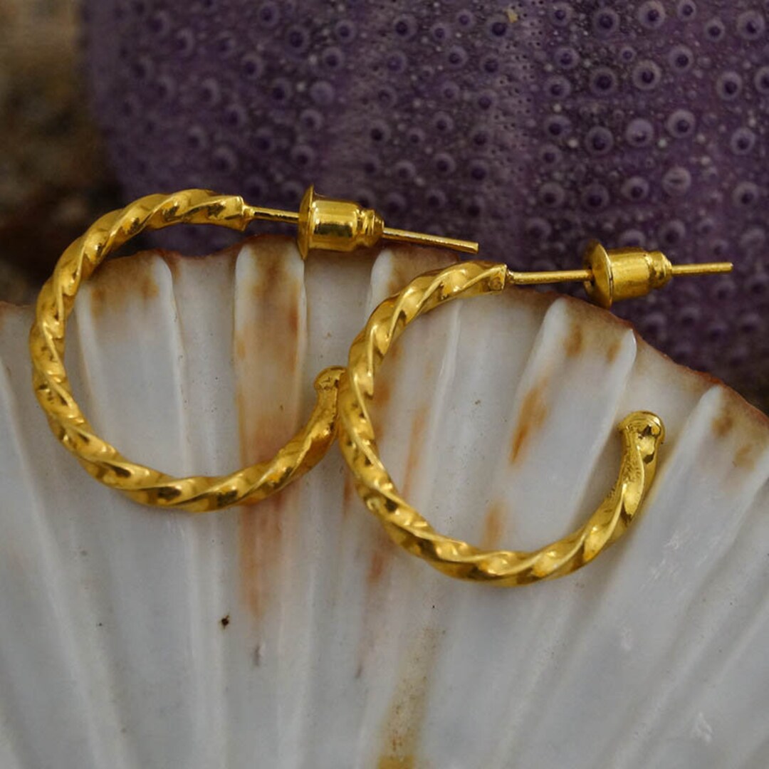 Sultan Silver Hoop Earrings , Classic Hoops, Chunky Earrings, Simple ...