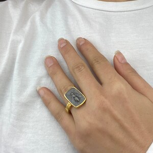 Sultan Oxdized Bee Coin Ring, Dainty Bumble Bee Ring, Sterling Silver ...