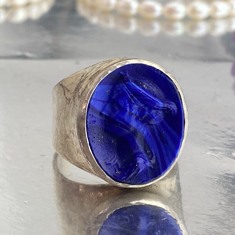 Intaglio Glass Ring - Etsy
