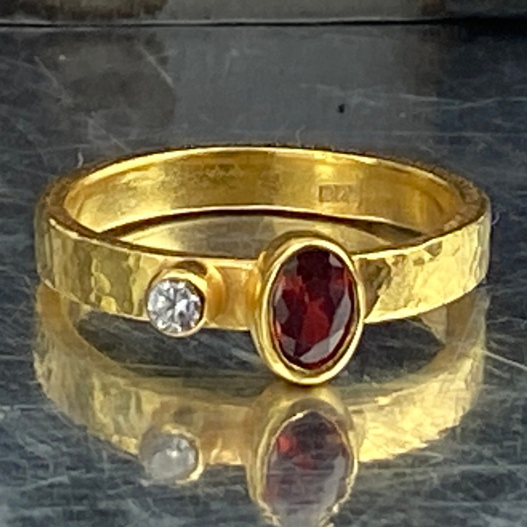 Sultan Garnet Ring, Engagement Ring, 925 Sterling Silver Ring, Handmade ...