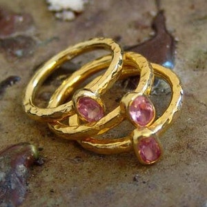 Sultan Pink Topaz Ring Gemstone 925K Sterling Silver Dainty Ring Silver ...