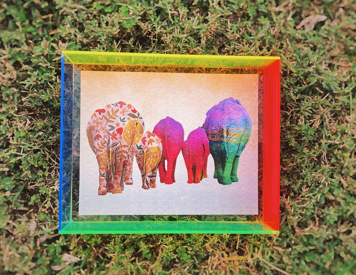 Multi-colored Neon Acrylic Shadowbox - Etsy