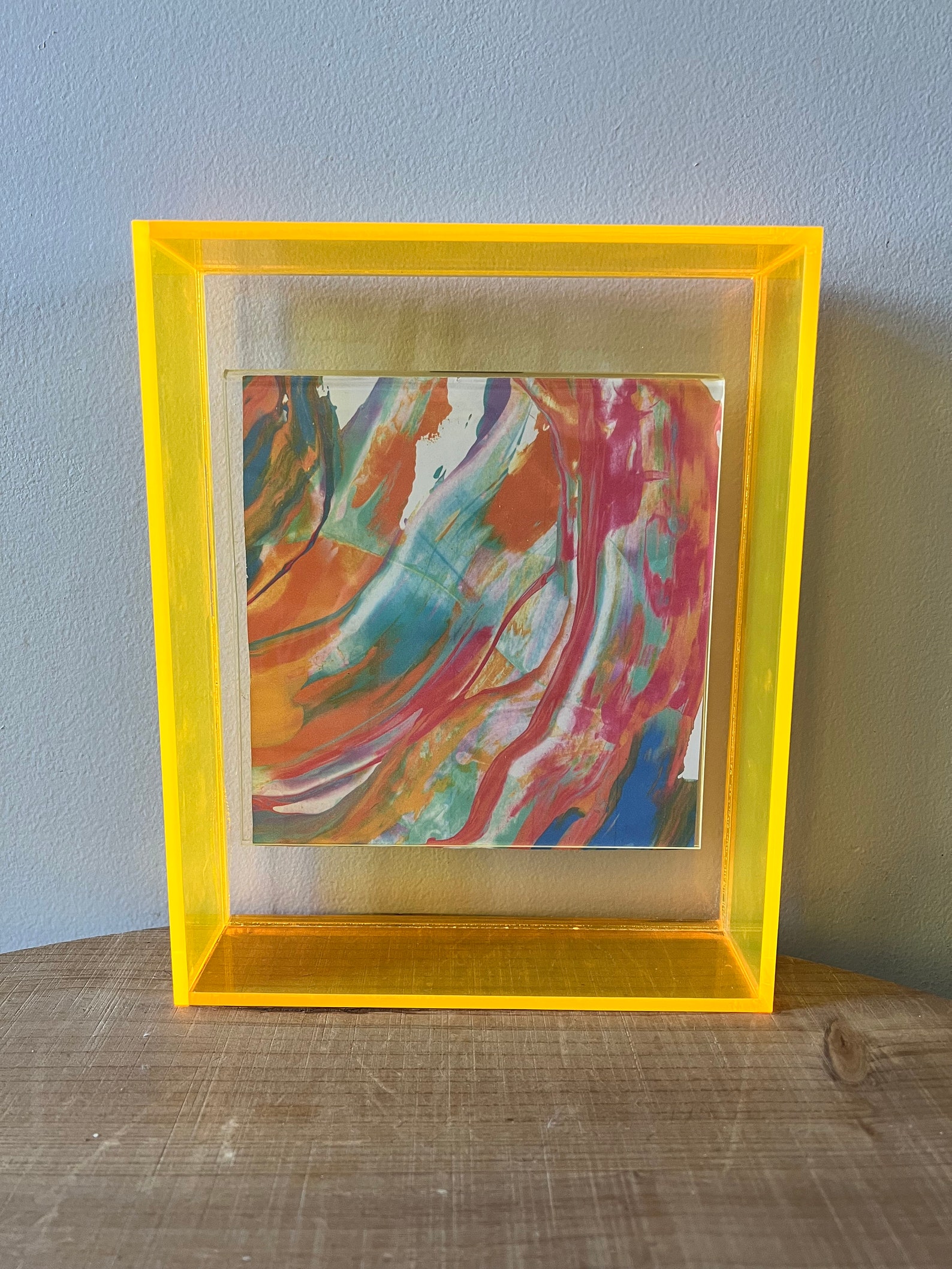 Yellow Acrylic Neon Floating Frame - Etsy