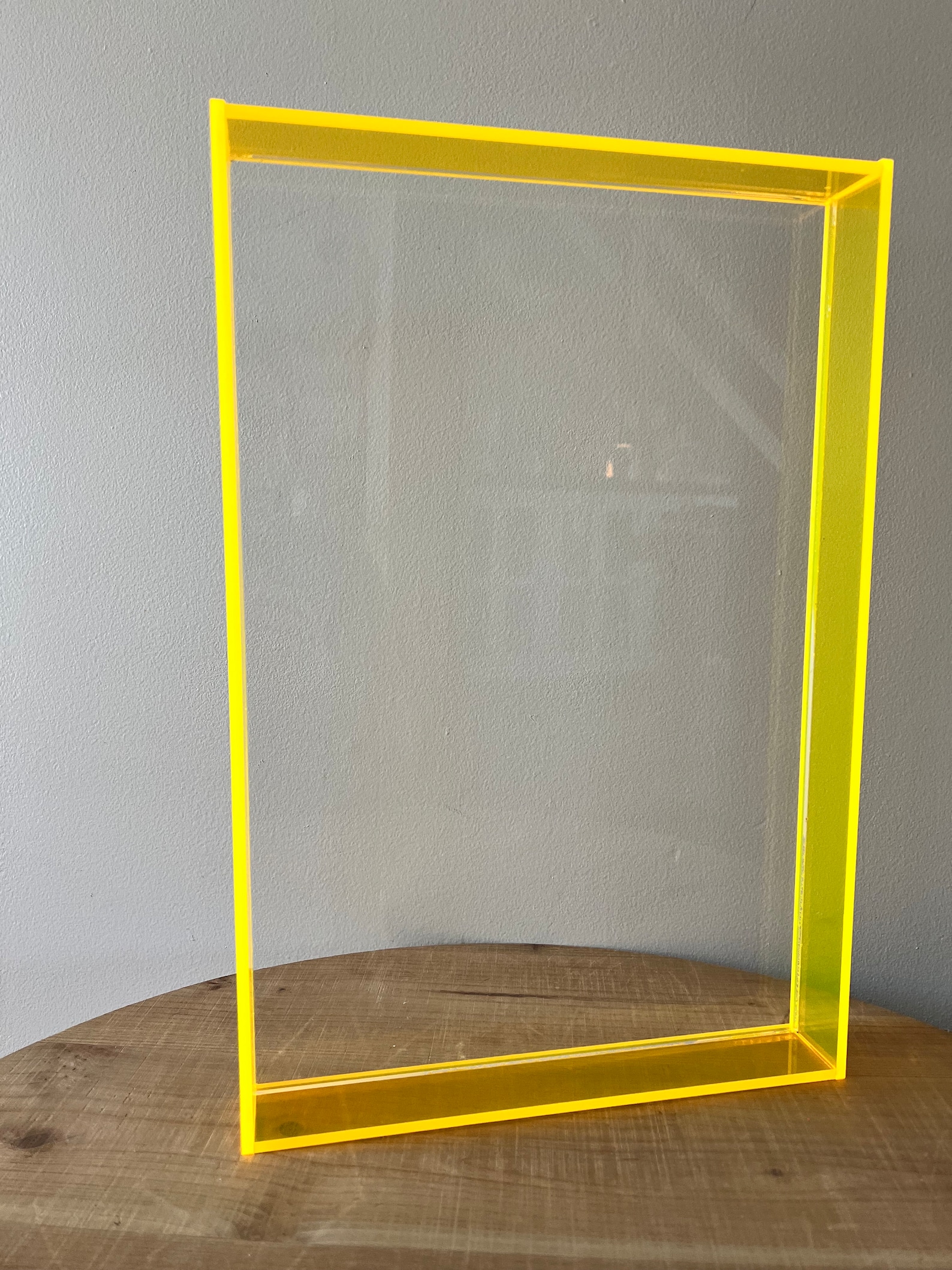 Yellow Acrylic Neon Floating Frame - Etsy