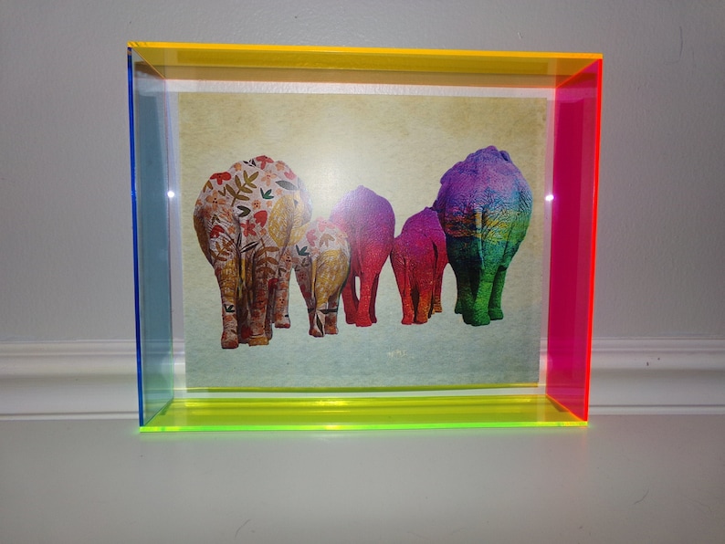 Multi-colored Neon Acrylic Shadowbox - Etsy