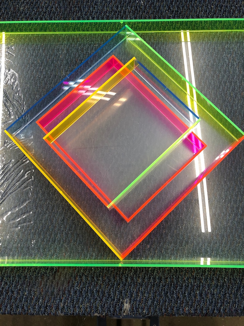 Multi-colored Neon Acrylic Shadowbox - Etsy