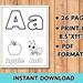 Alphabet Coloring Pages A-Z: Preschool Learning Activity (PDF Download ...