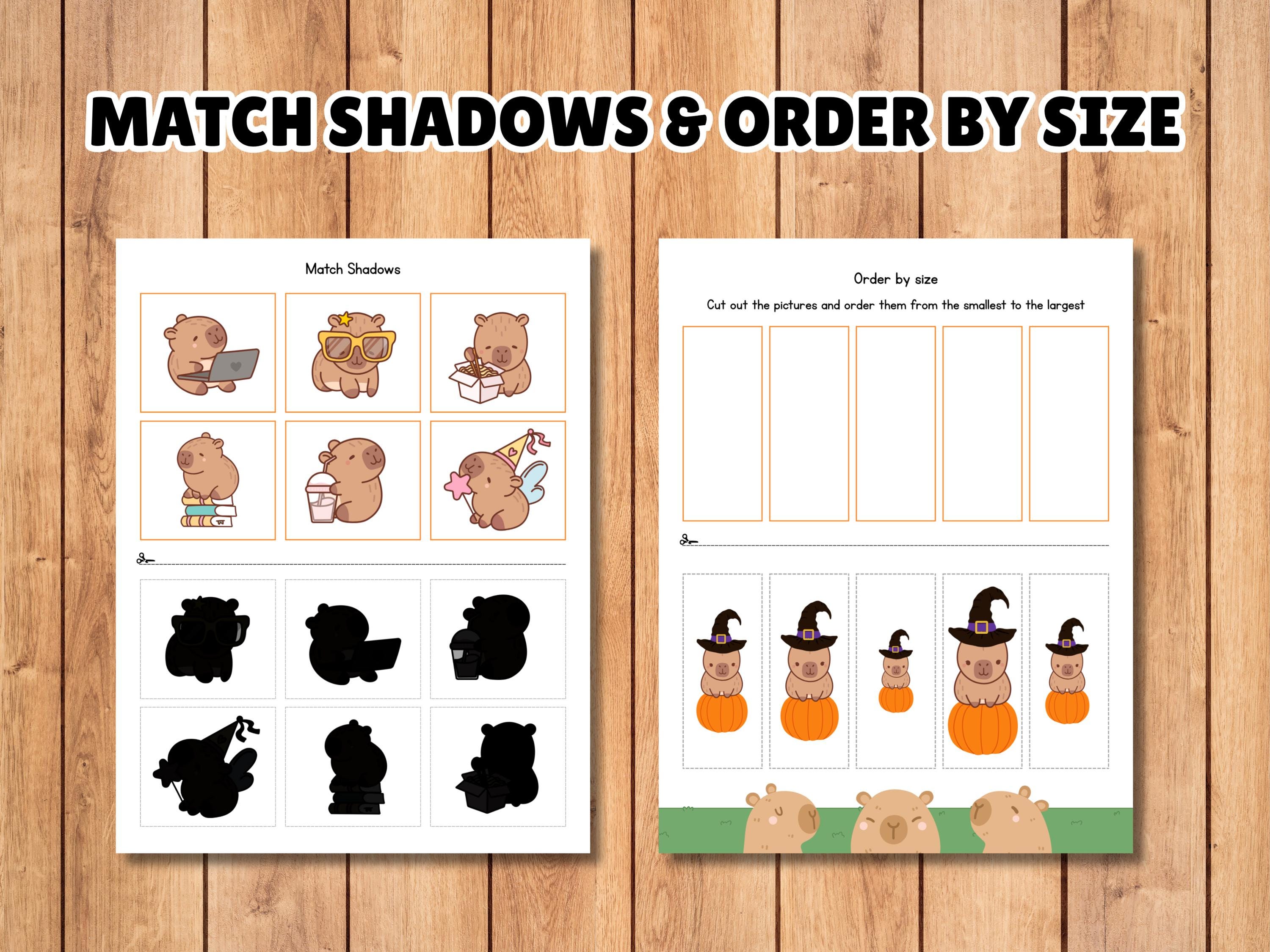 Capybara Activities for Kids, Printable Activities for 3-4 Year Old ...