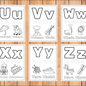Alphabet Coloring Pages A-Z: Preschool Learning Activity (PDF Download ...