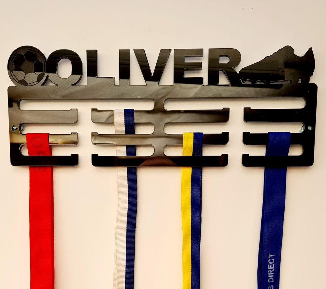 Football Medal Hanger, Football Medal Holder, Any Name Hanger3 Tier 5mm ...