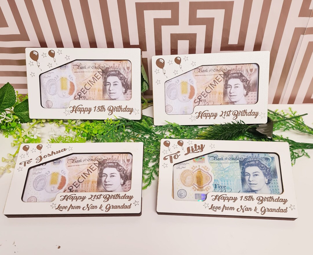 Personalised Money Holder, Personalised Birthday Money Holder Wallet ...