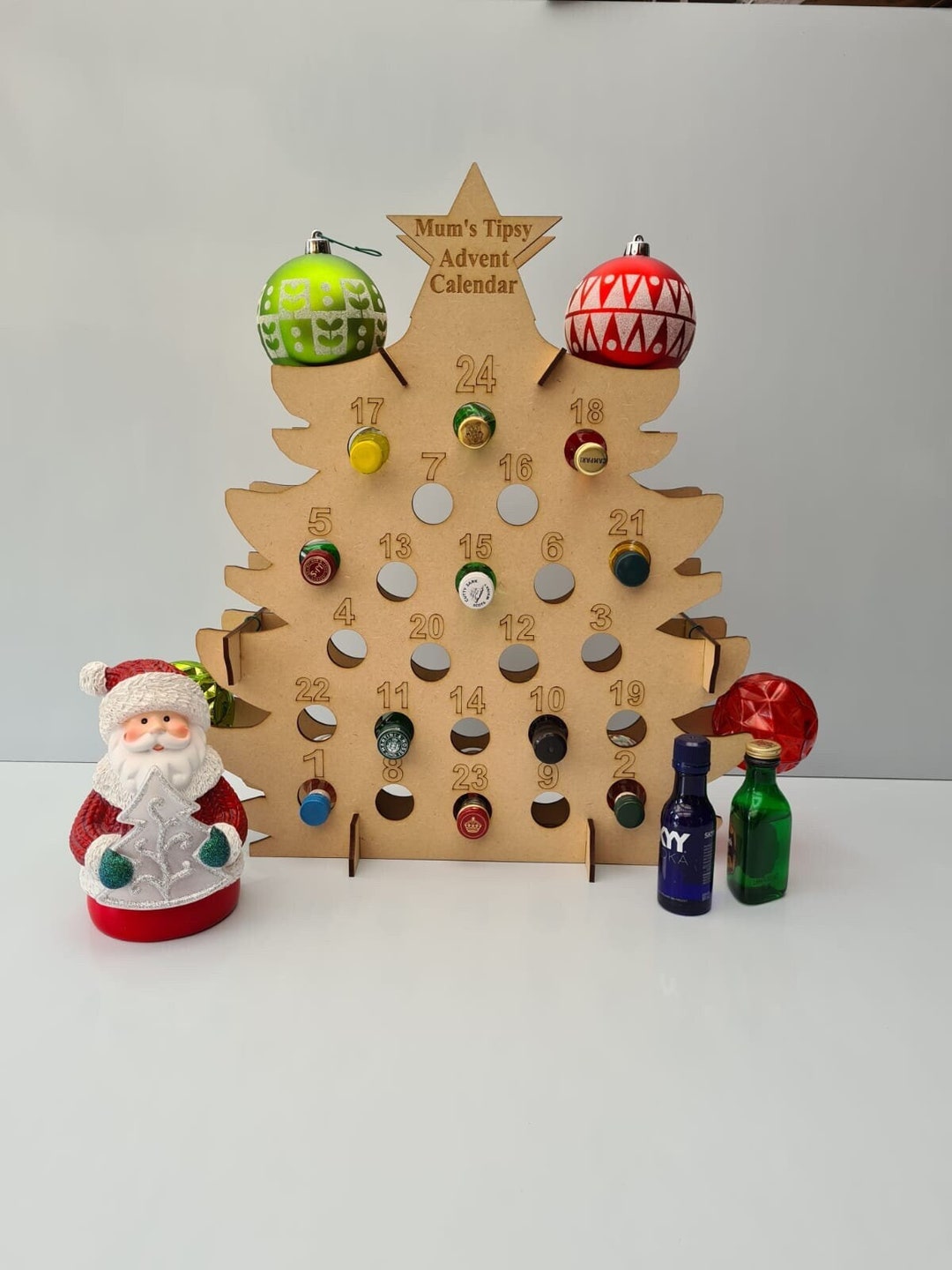 Miniatures Advent Calendar Gin Whiskey Vodka Brandy, Christmas ...