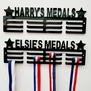 Personalised Medal Hanger Medal Holder Wall Display, Children's Medal ...
